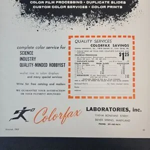 Art | 1962 Colorfax Laboratories Film Processing Vintage Print Ad ...